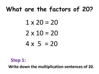 Kungfu math p4 slide4 (factors)pdf | PPT