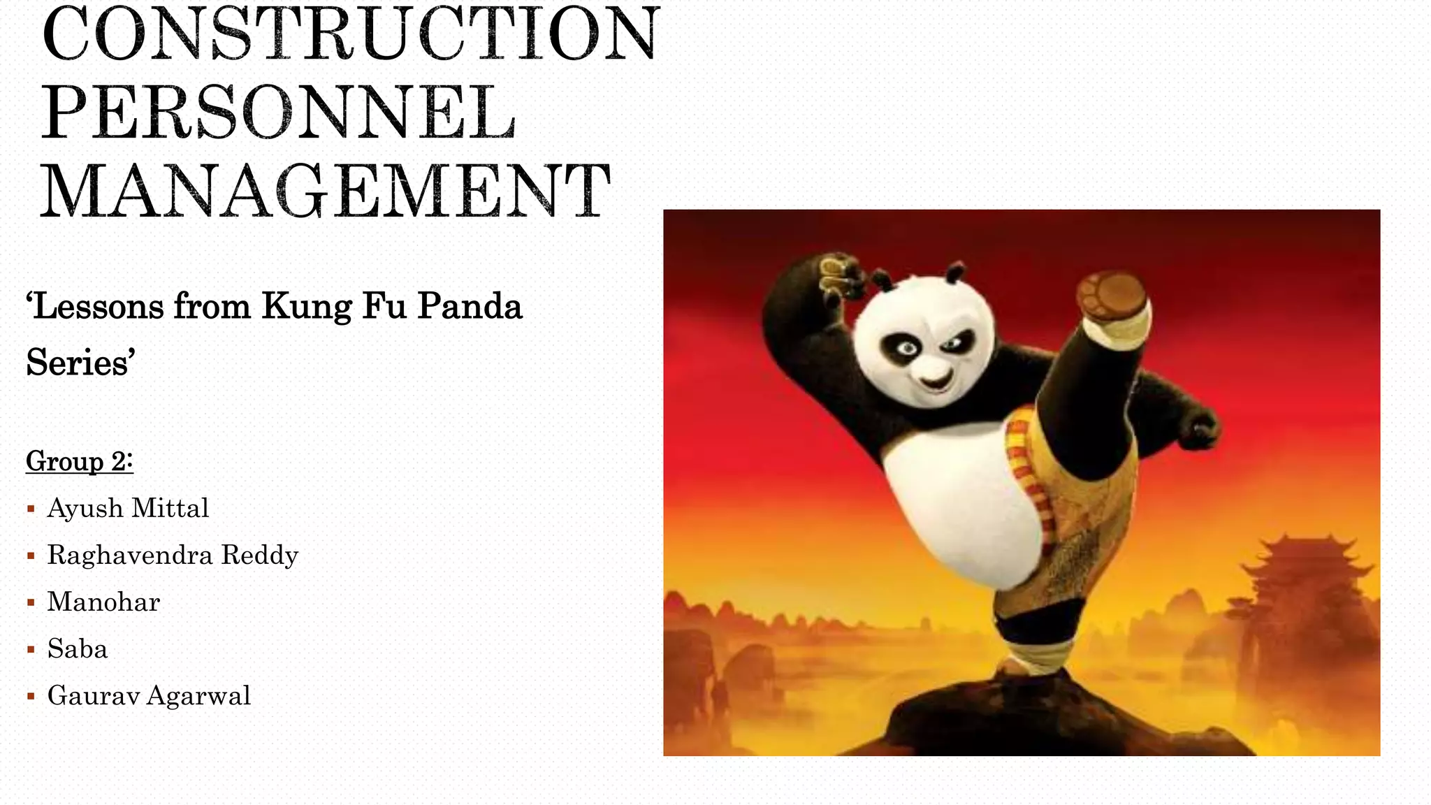 Kung fu panda HR MOTIVATION | PPTX | Animation & Anime | Genres