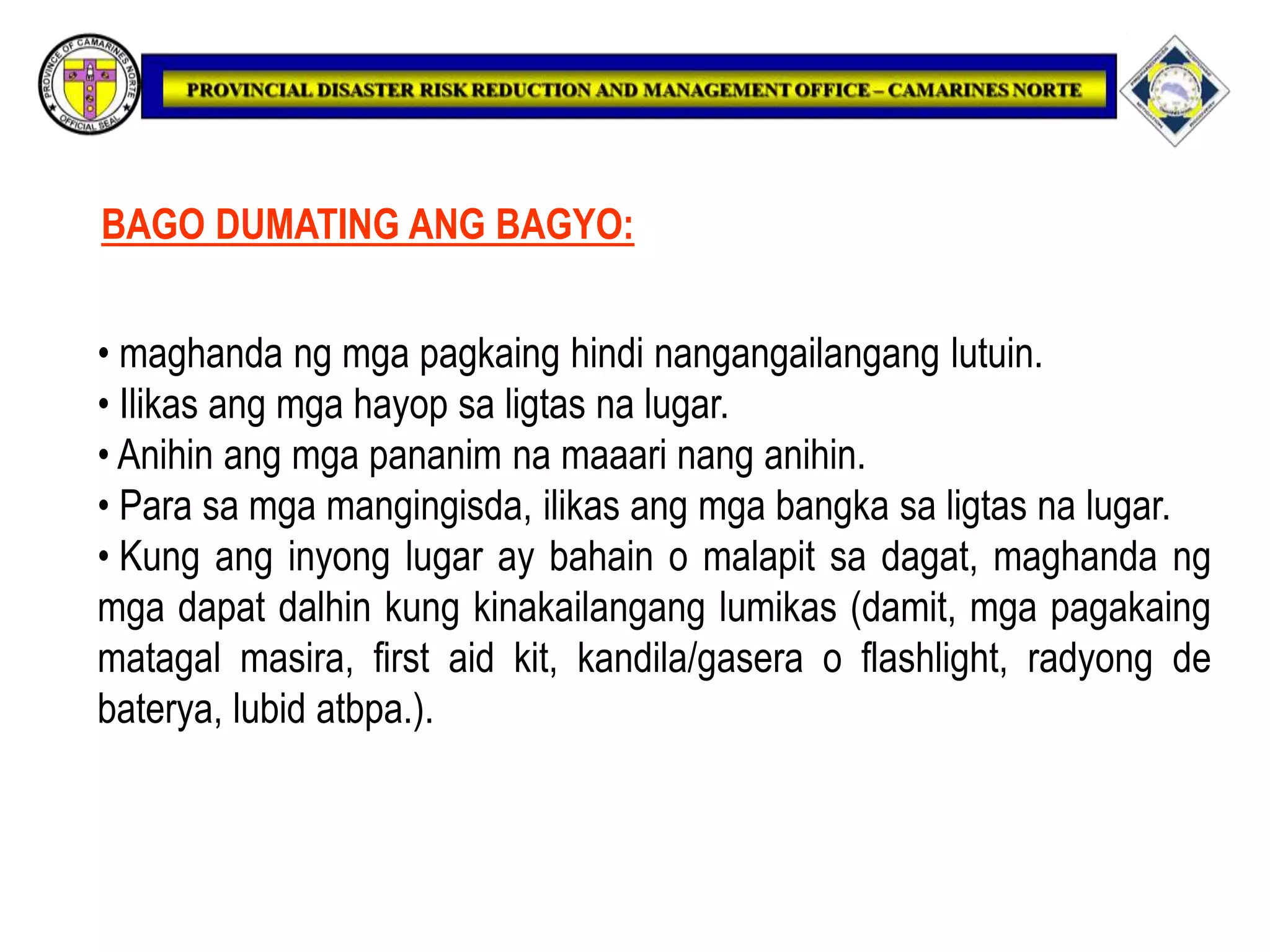 paghahanda sa kalamidad | PPTX