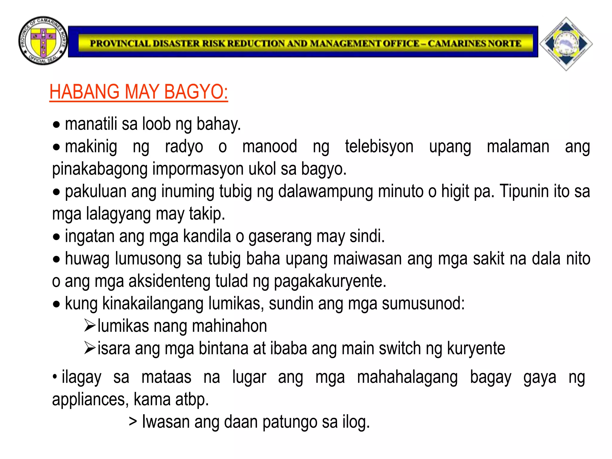 paghahanda sa kalamidad | PPTX
