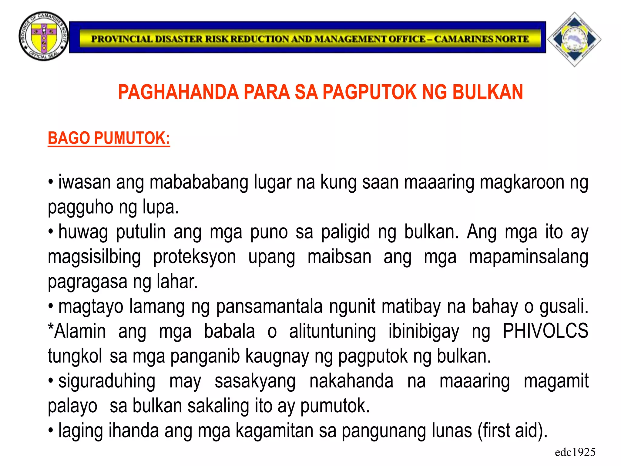 paghahanda sa kalamidad | PPTX