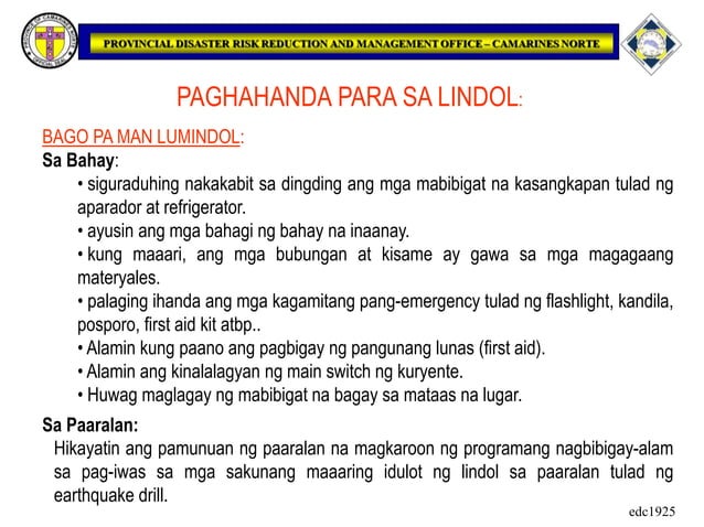 paghahanda sa kalamidad | PPTX