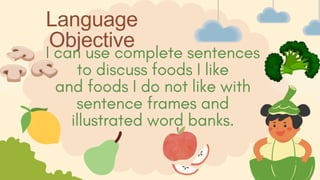 Farm to Table kindergarten lesson sort foods | PPTX