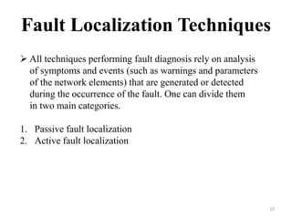 fault localization in computer network.. | PPT