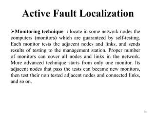 fault localization in computer network.. | PPT