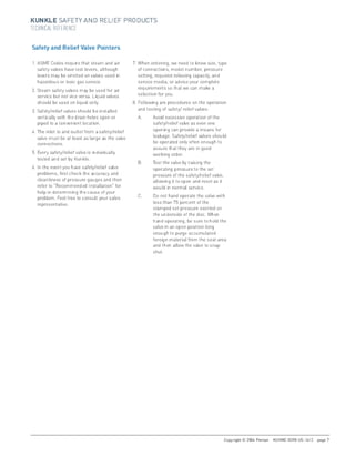 Kunkle Safety and Relief Valves Technical Reference | PDF