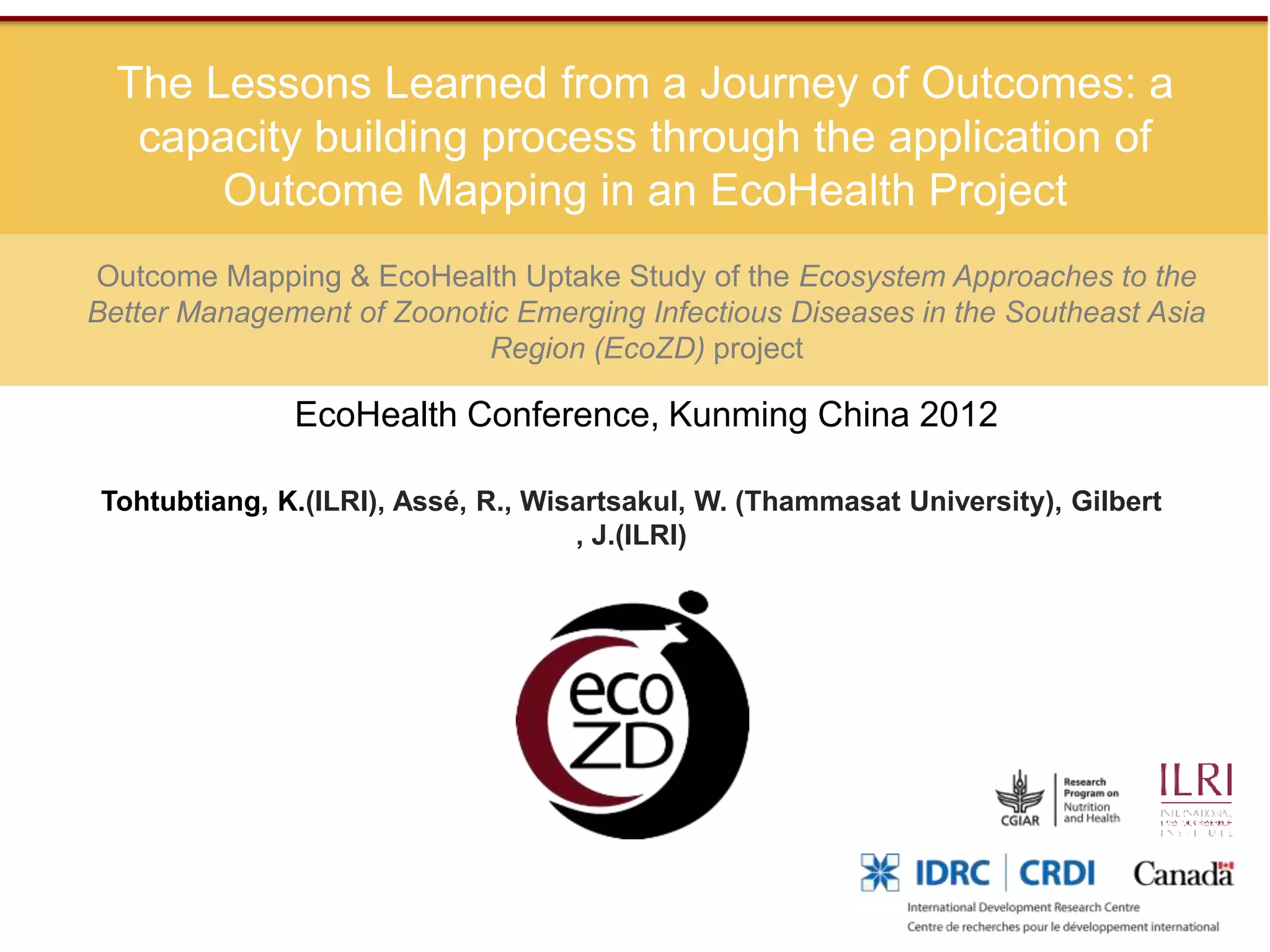 The lessons learned from a journey of outcomes: A capacity building ...