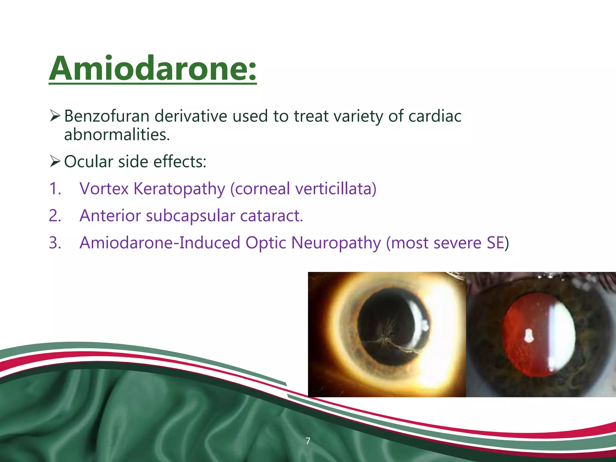 Ocular side effect of common systemic drugs. | PPTX