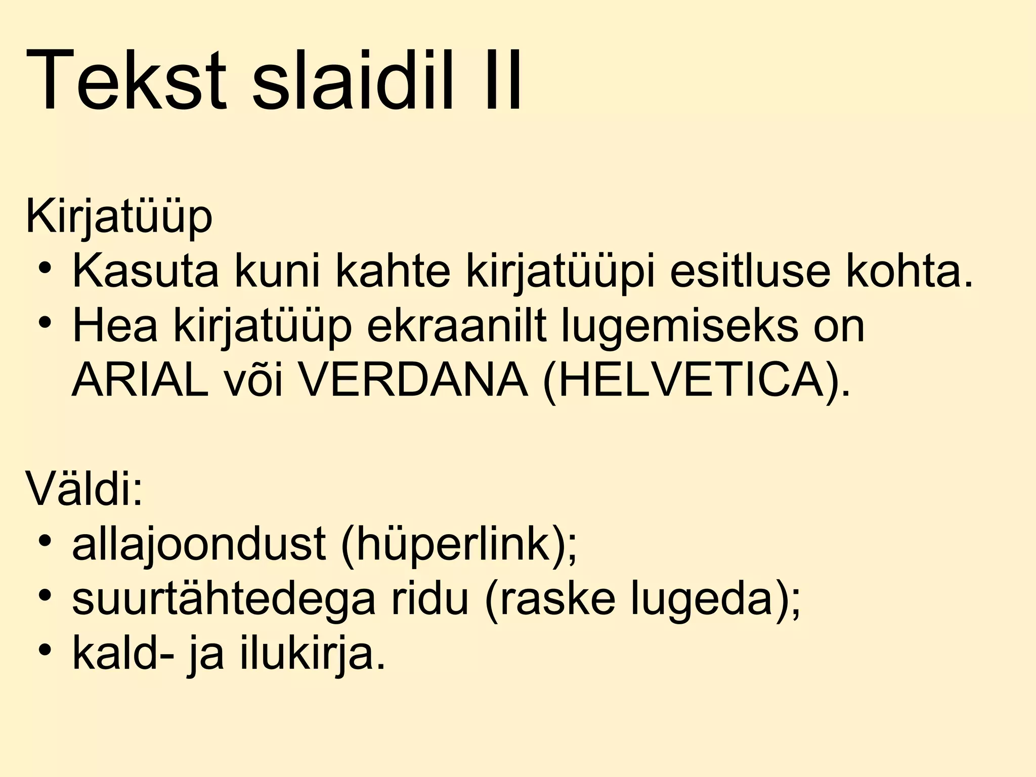 Kunstiajaloo esitluse koostamise juhend | PPT