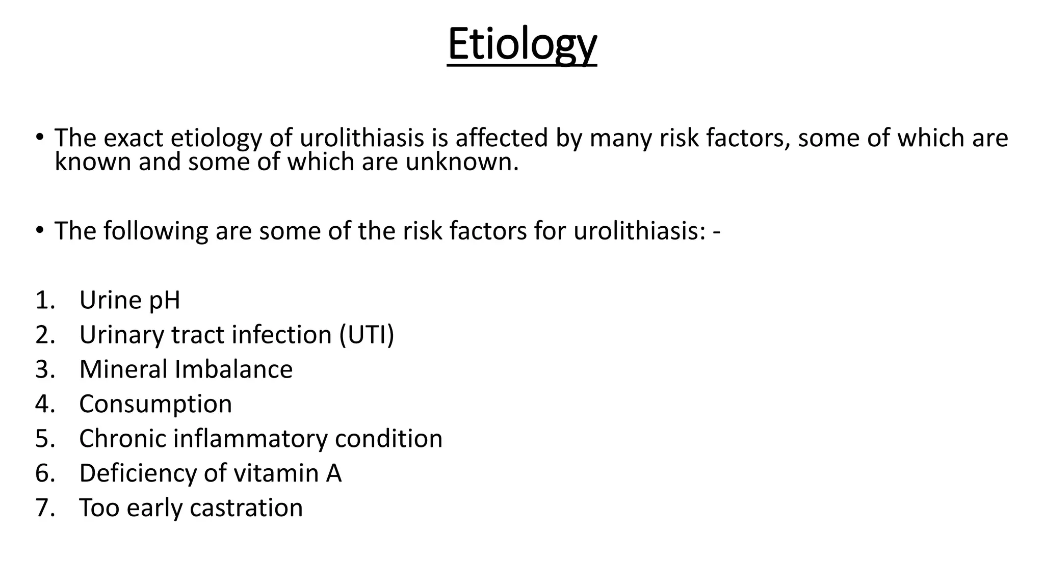 Urolithiasis in Ruminants | PPTX
