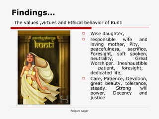 Kunti an epic character of the mahabharata | PPT