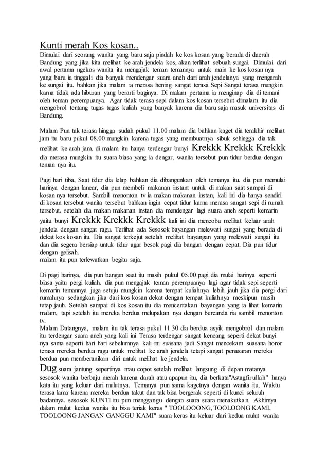 Kunti merah kos kosan | PDF
