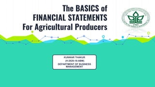 The Basics of FINANCIAL STATEMENTS for Agricultural Producers | PPTX