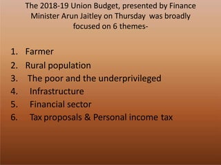 union budget 2018-19 PPT | PPTX