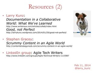 Technical Writing in Agile: New Approaches, New Opportunities | PPT