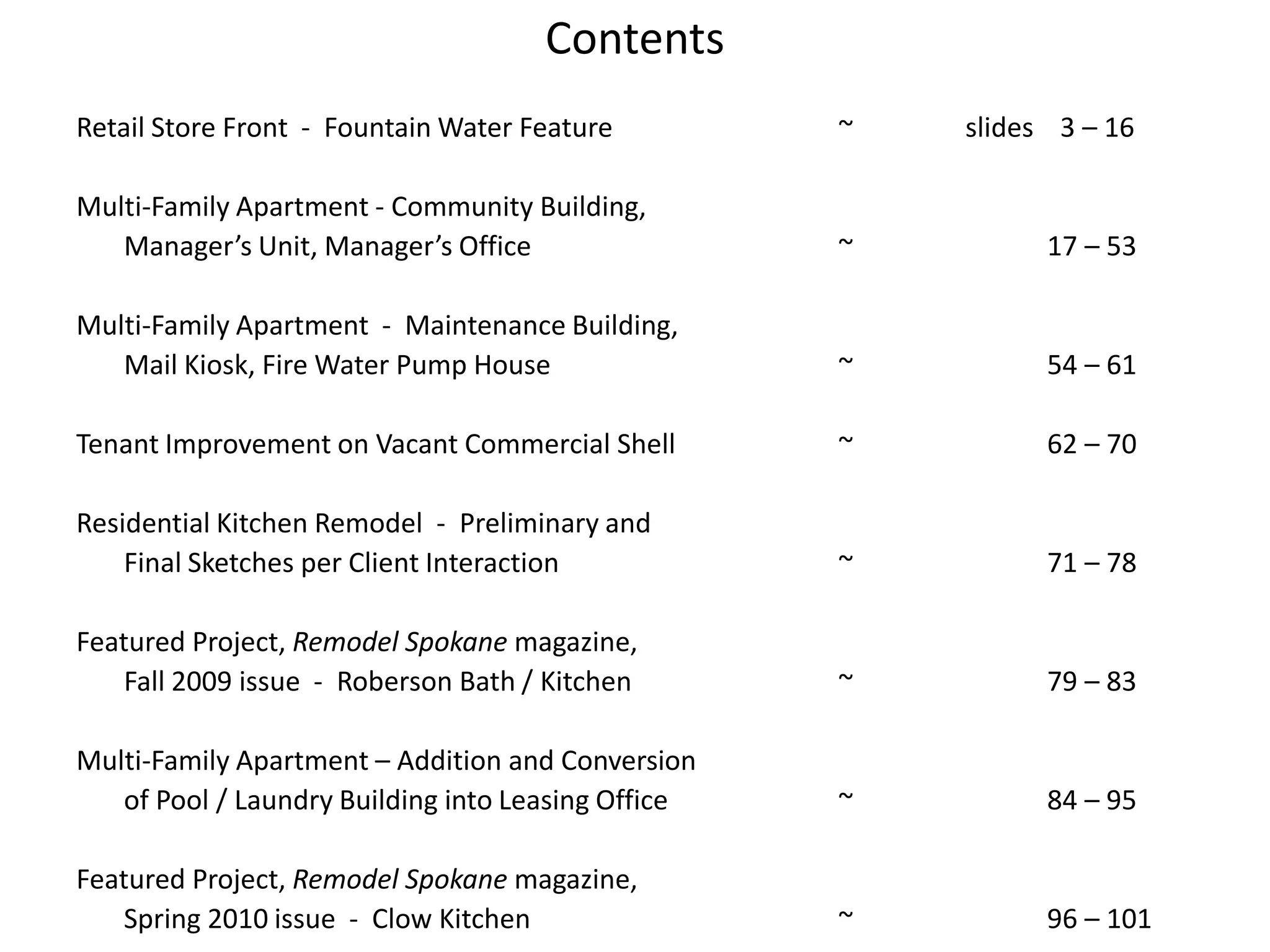 Sample Of Work - Drafting Portfolio | PPTX