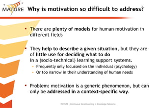 Integrating Motivational Aspects into the Design of Learning Support in ...