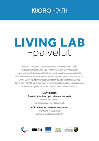 KuopioHealth LivingLab -palvelut | PDF