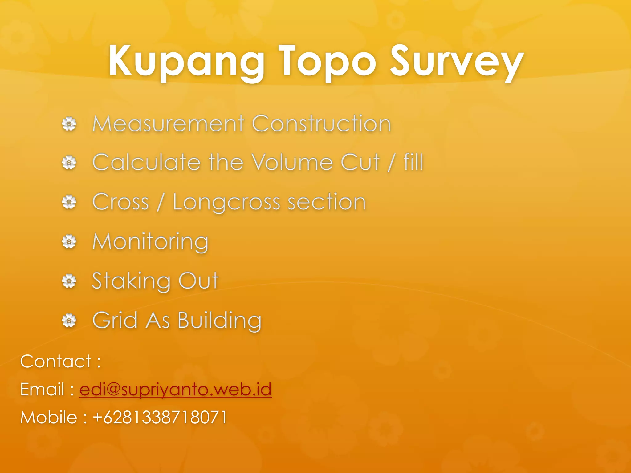 Kupang topo survey | PPT
