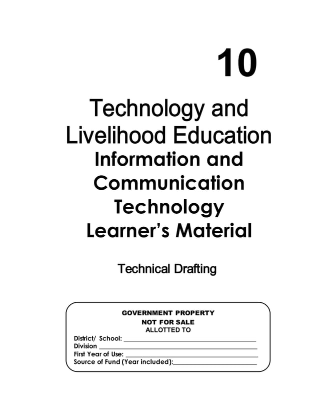ICT Technical Drafting 10 Learning Material | PDF | Business | Business and Finance