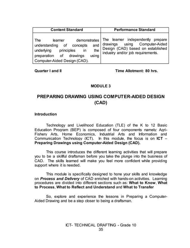 ICT Technical Drafting 10 Learning Material | PDF | Business | Business ...