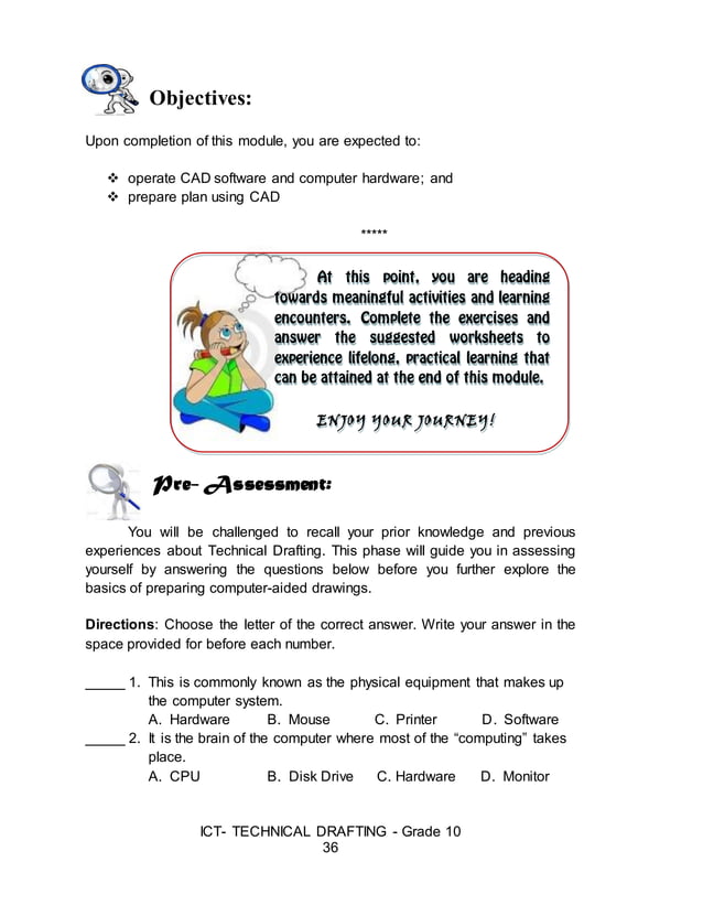 ICT Technical Drafting 10 Learning Material | PDF | Business | Business ...
