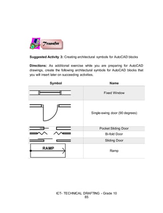 ICT Technical Drafting 10 Learning Material | PDF