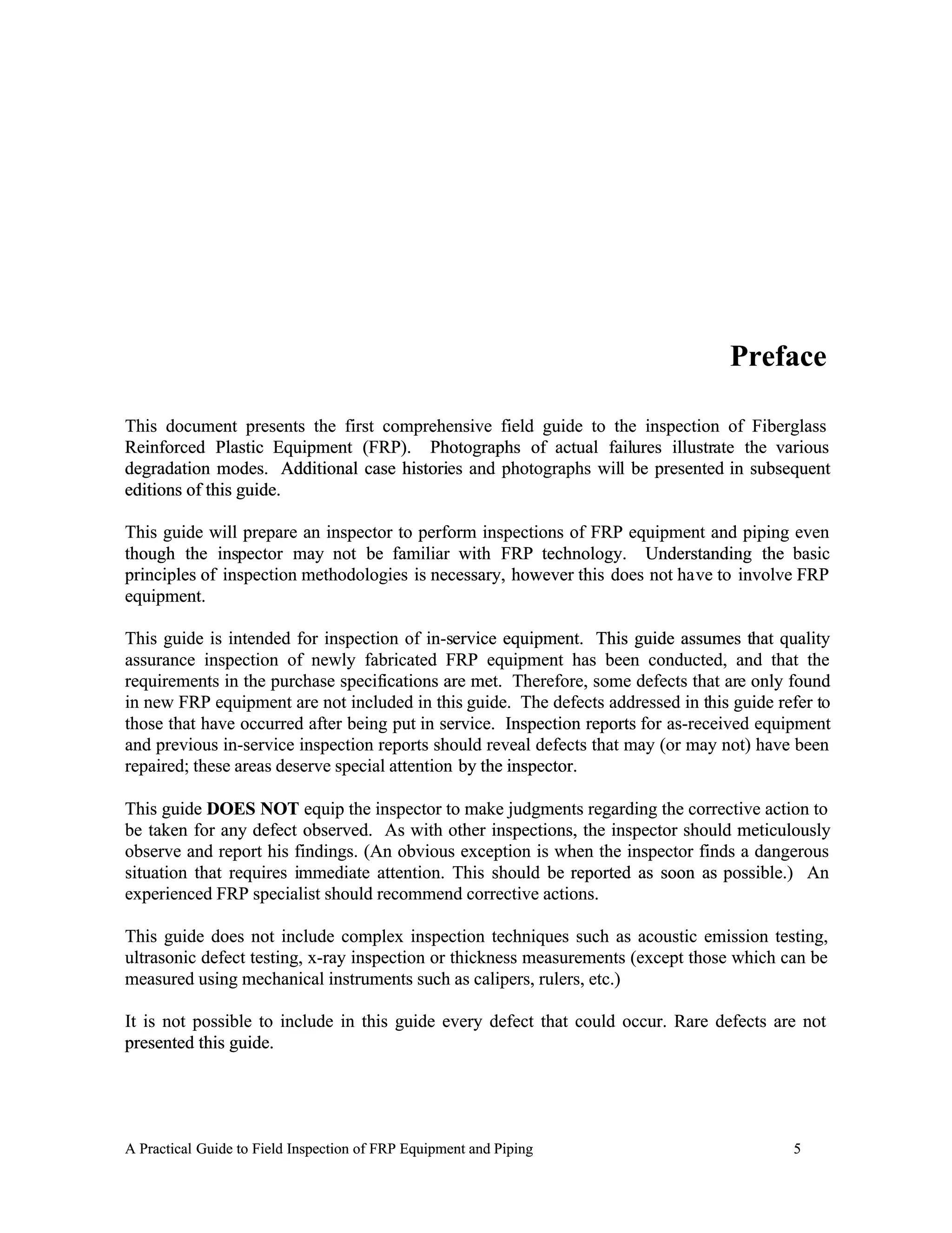 MTI Field Guide to Inspection of FRP Pipes | PDF