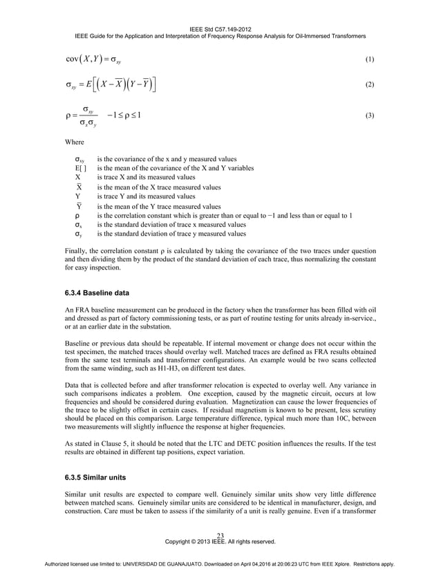 Ieee Guide For The Application And Interpretation Of Fra For Oil Transformer Pdf