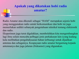 Asas Pengenalan Radio Amatur | PDF