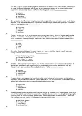 Okuma soru tiplerine yönelik çalışmalarımız | PDF