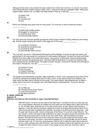 Okuma soru tiplerine yönelik çalışmalarımız | PDF