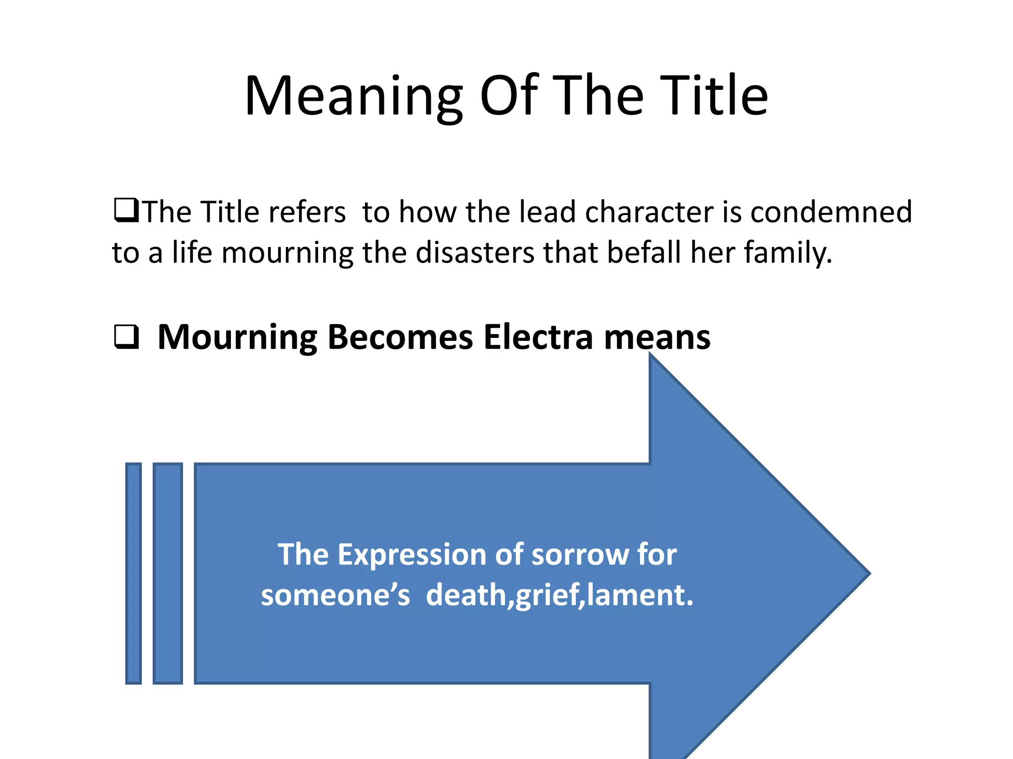 Mourning Becomes Electra. | PPTX