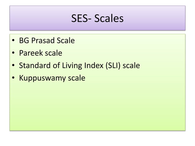 Kuppuswamy’s socio economic status scale for the year 2014 | PPTX