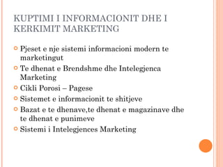 Kuptimi i informacionit dhe i kerkimit marketing | PPT