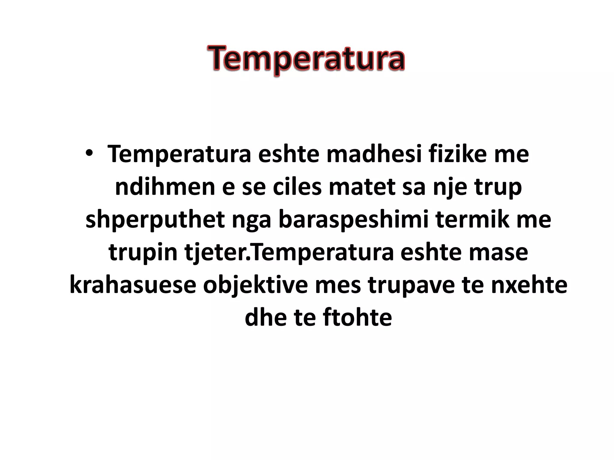Kuptimi i Temperaturess | PPTX