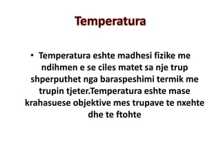 Kuptimi i Temperaturess | PPTX
