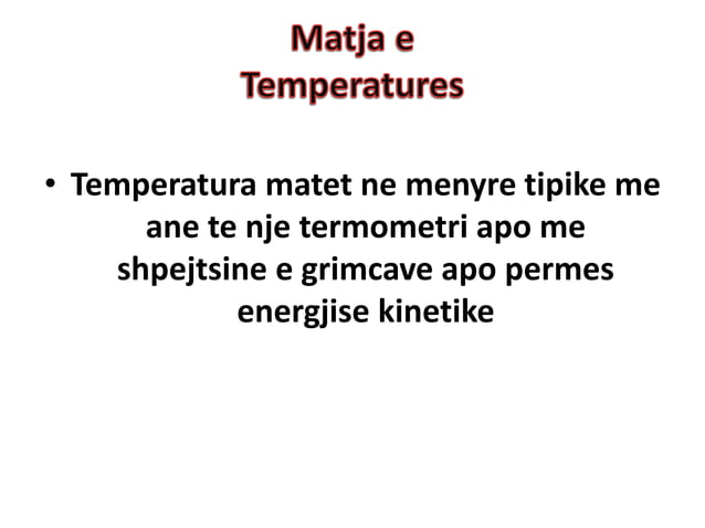 Kuptimi i Temperaturess | PPTX