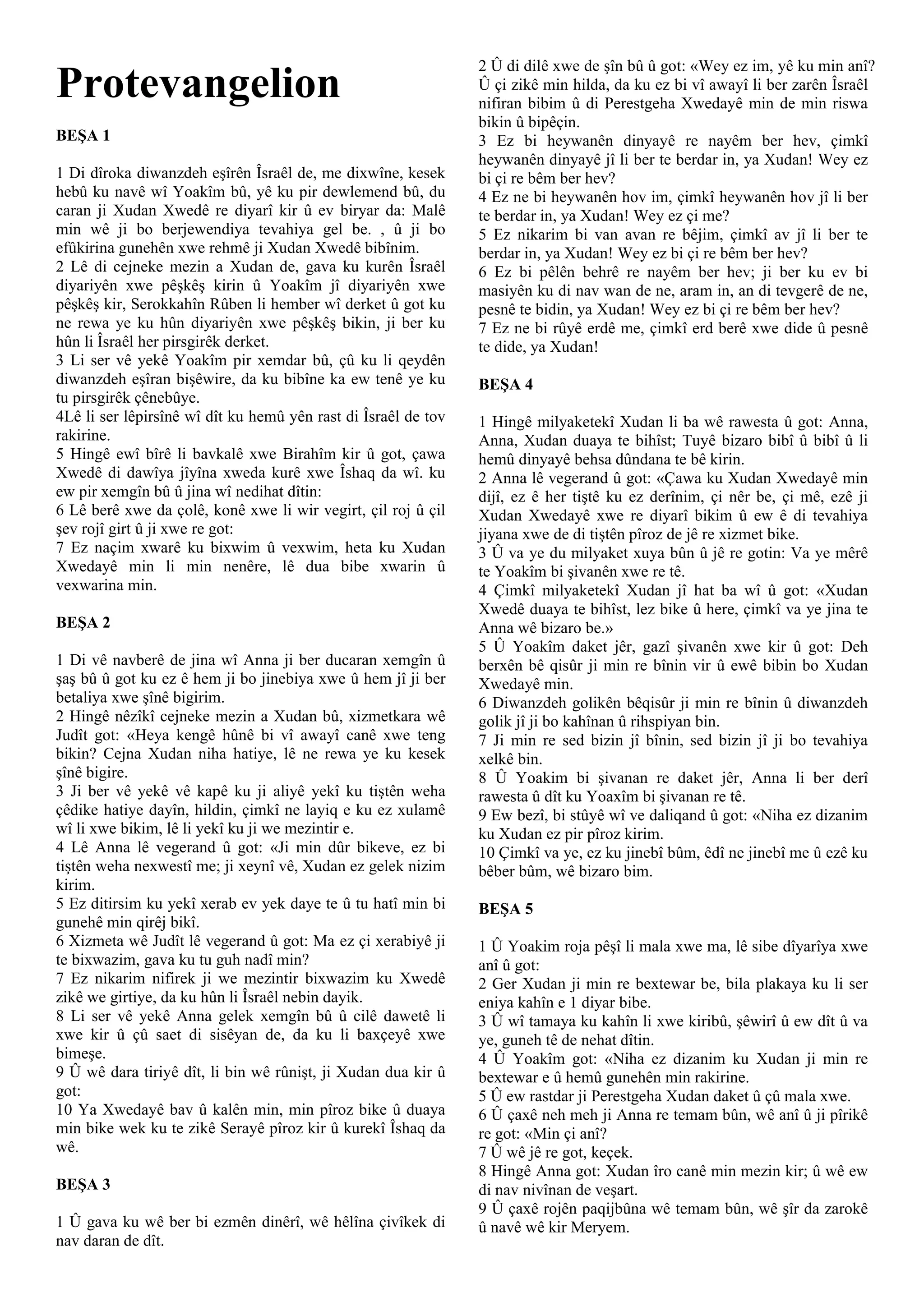 Kurdish Northern (Kurmanji) - The Protevangelion.pdf