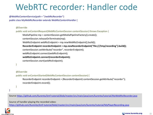 Developing rich multimedia applications with Kurento: a tutorial for Java Developers | PPT