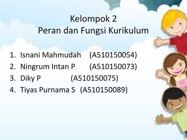 peran dan fungsi Kurikulum | PPT
