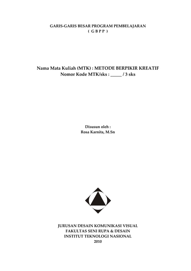 GBPP Creative Thinking Method | PDF