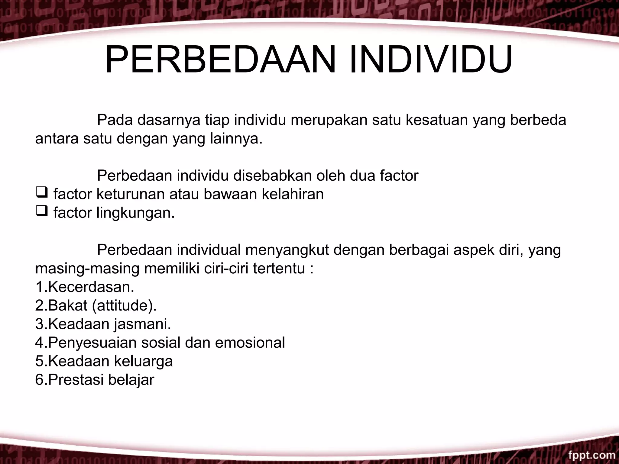 Kurikulum, belajar, dan perbedaan individu | PPT
