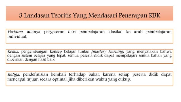 Kurikulum berbasis kompetensi (kbk) | PPTX