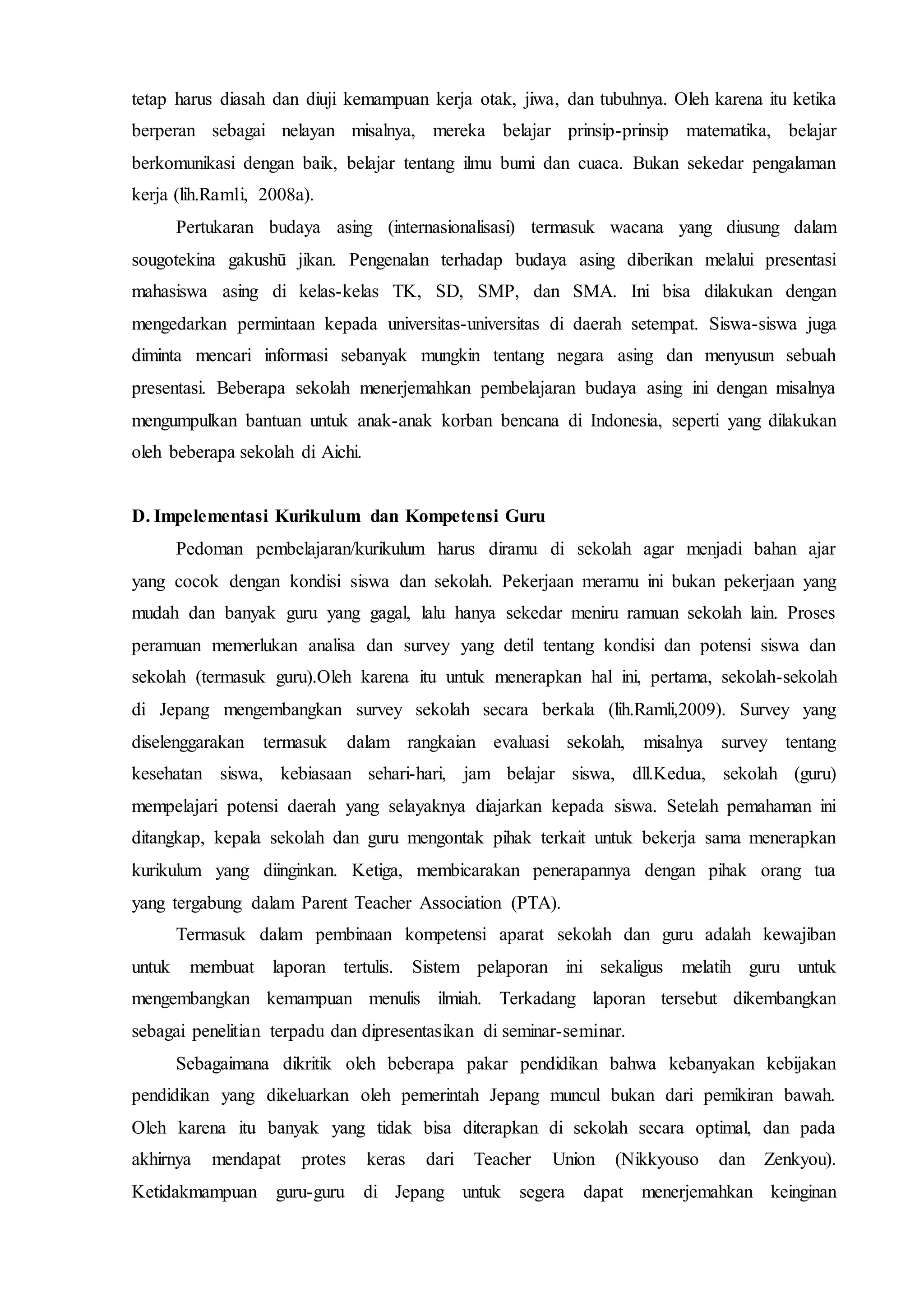 Kurikulum di Jepang | DOCX