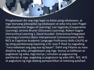 Kurikulum ng filipino sa elementarya | PPTX