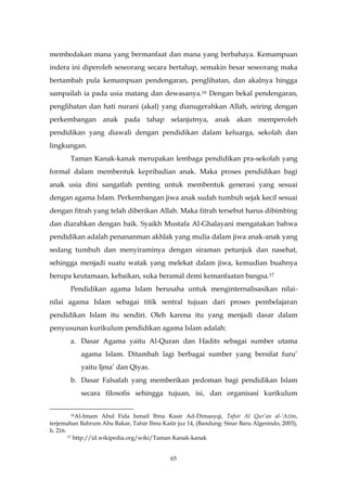 KurikulumPAI pada satuan PAUD yang berbasis Islam | PDF