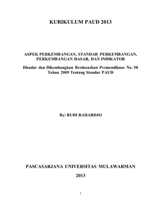 Kurikulum paud 2013 new | DOCX