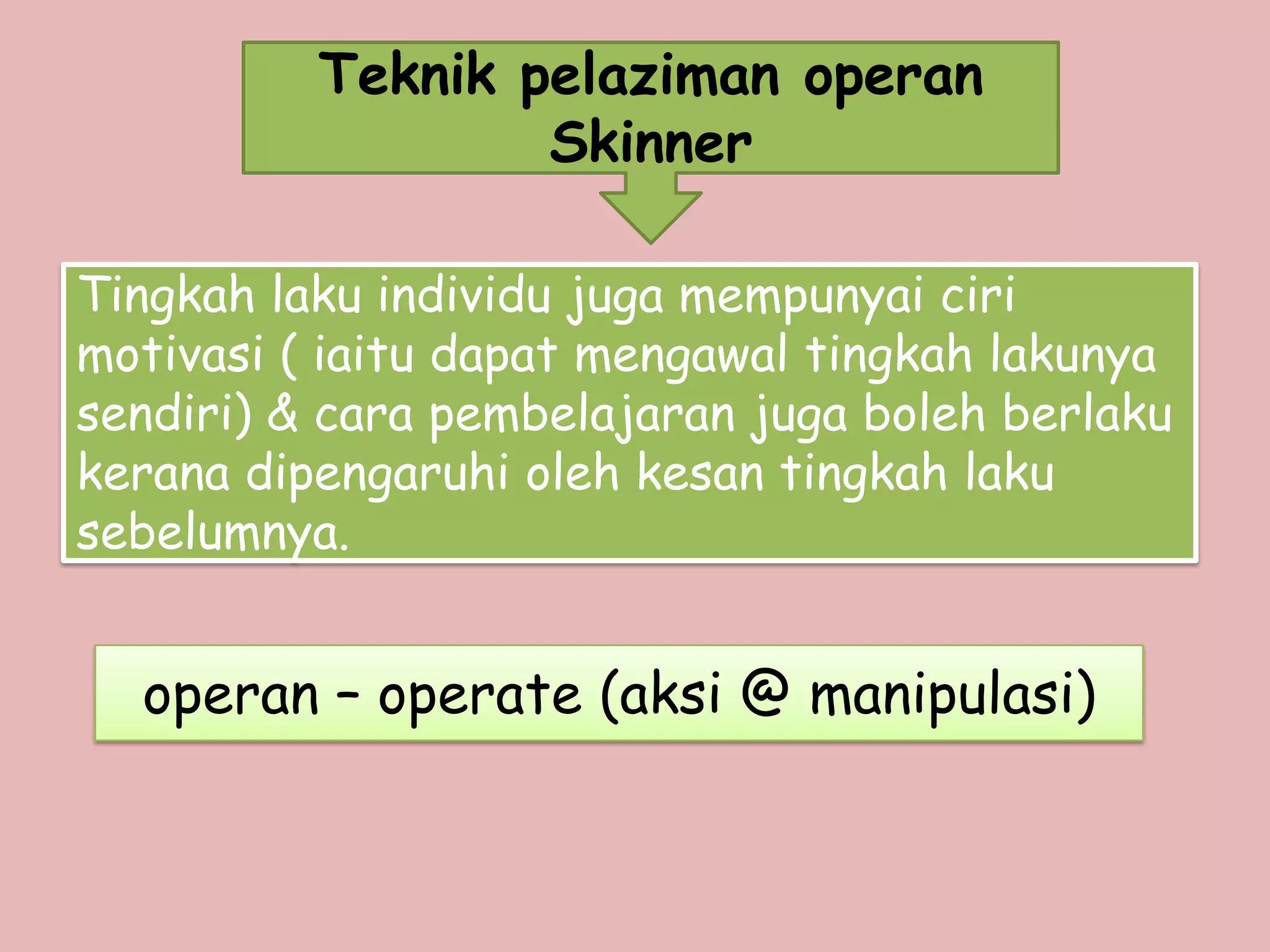Teori tingkah laku skinner | PPTX