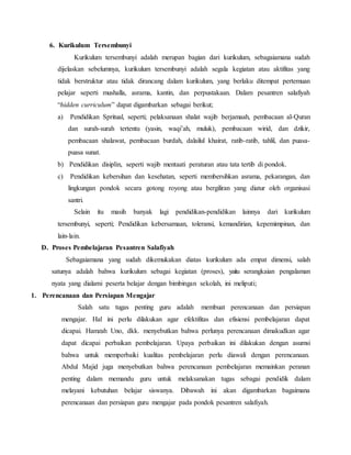 Kurikulum pesantren salafiyah | DOCX